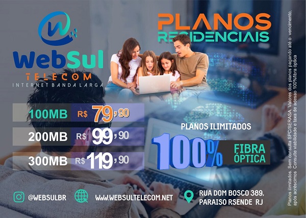Folheto Plano de Internet Fibra Óptica Residencial – Agencia M9