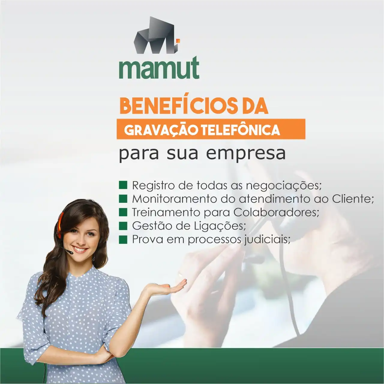 Propaganda Post Informativo Benefícios da Gravação Telefônica para ...